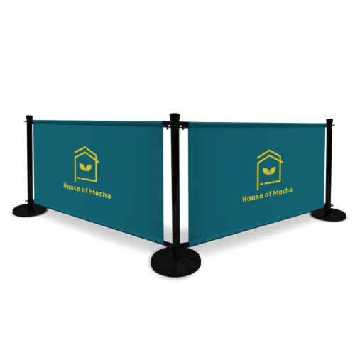 Branded Cafe Barriers for Outdoor Spaces | Printvision